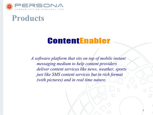 Persona company brief | PPT