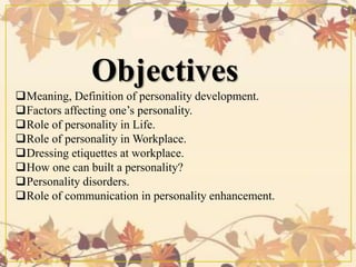 Personailty development | PPT