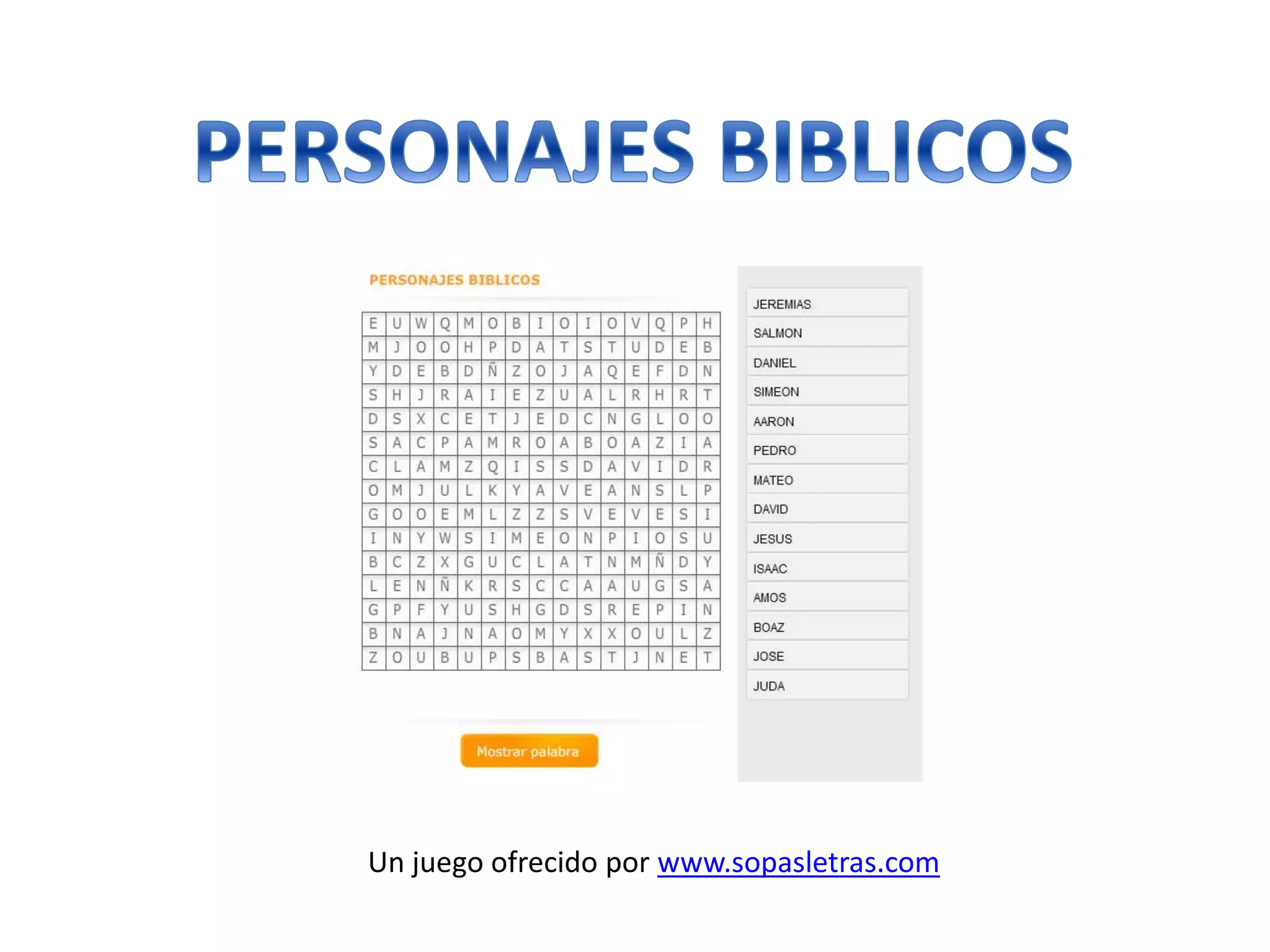 Personajes Biblicos | PPTX