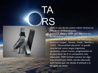 Personajes principales INTERSTELLAR | PPTX