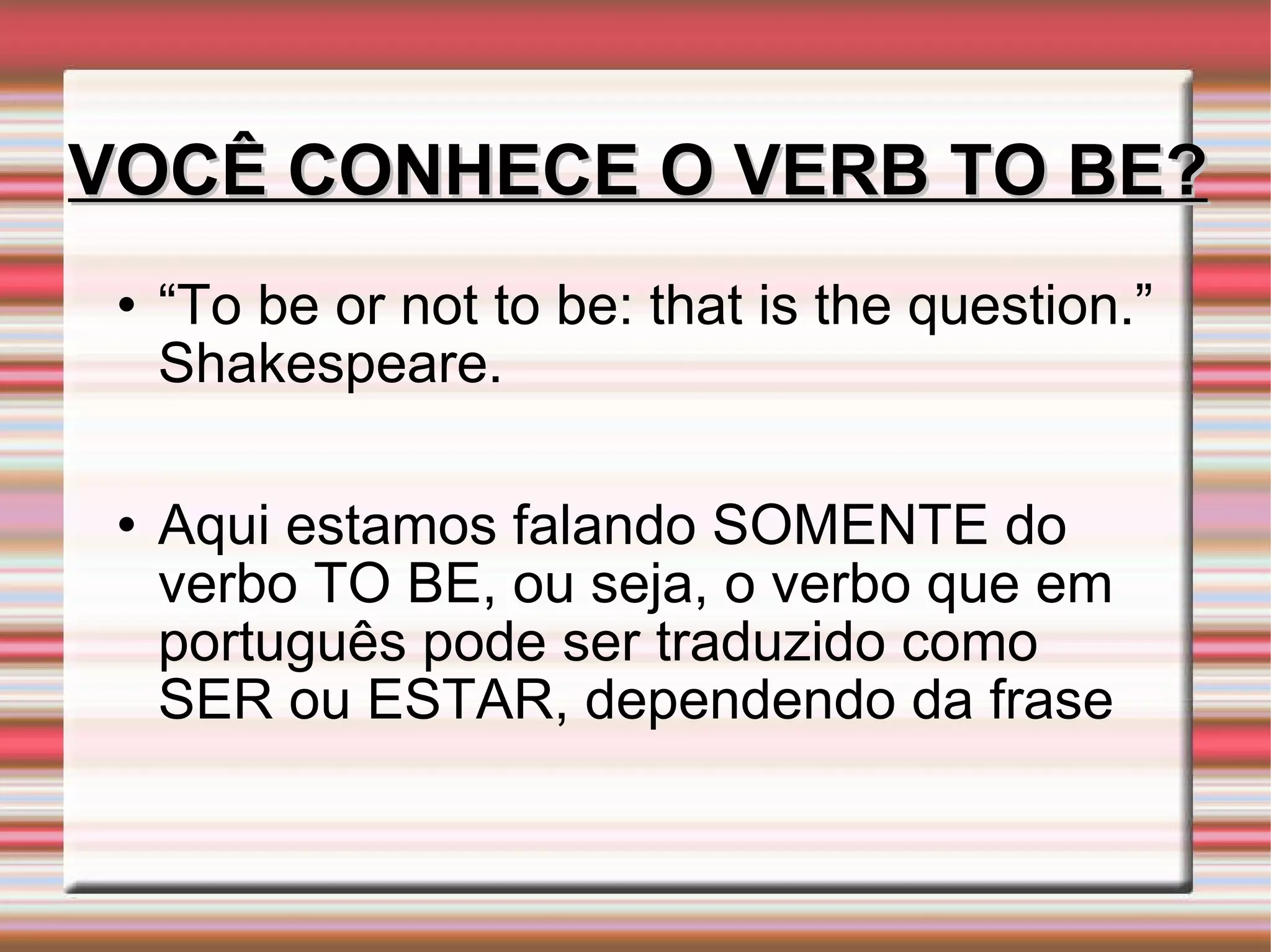 Personal Pronouns & Verb to be | PPT