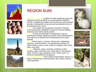 Las 8 regiones naturales del Perú | PPTX
