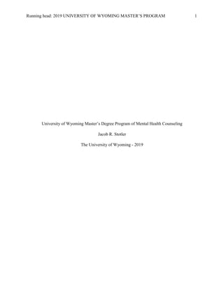 Personal Statement Graduate school application Clinical mental health ...