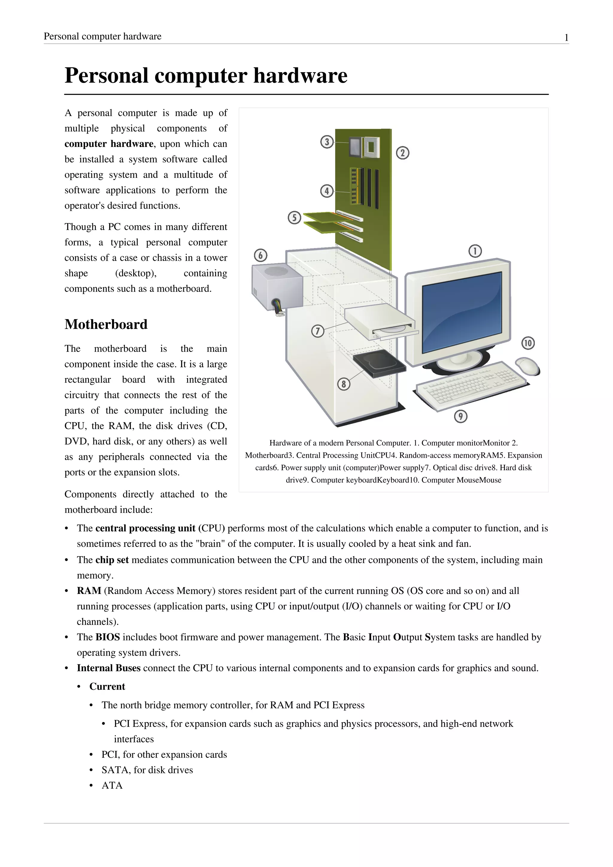 Personal computer-hardware | PDF