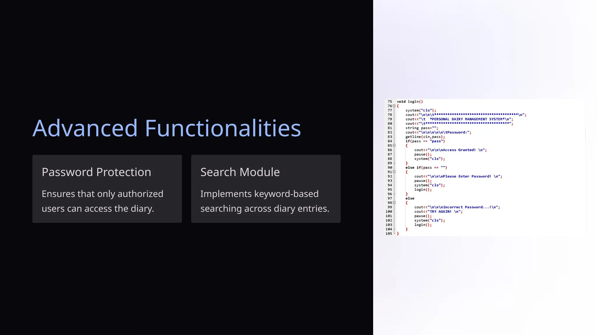 Personal Diary Management System C Pptx