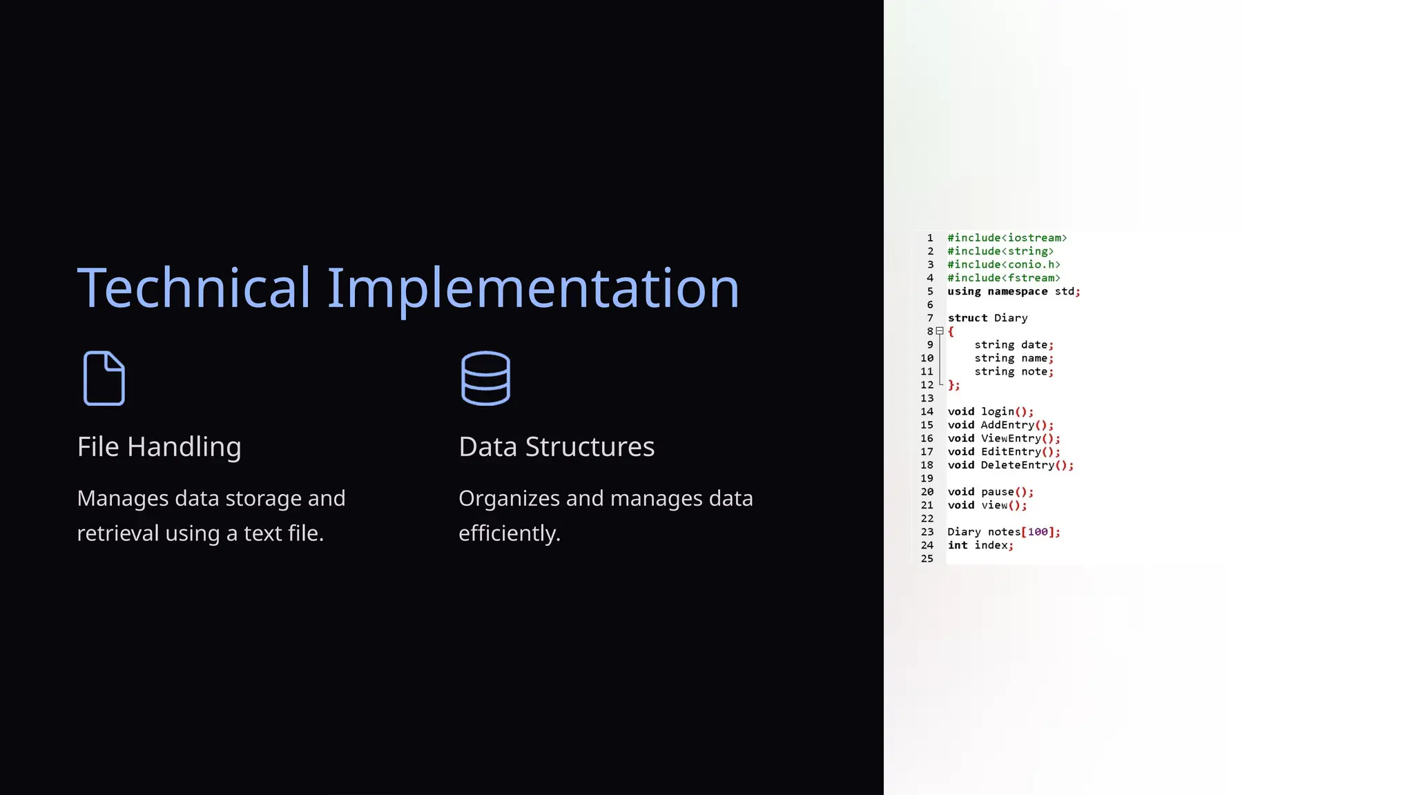 Personal Diary Management System C Pptx