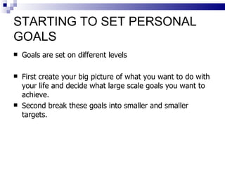 Personal Goal Setting | PPT
