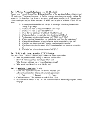 Personal History Assignment | DOCX