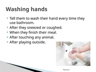 Personal hygiene for kids and children and infants | PPTX