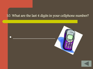 Personal information questions-fun-activities-games | PPT