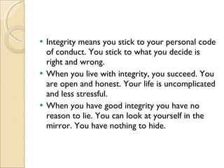 Personal Integrity | PPT