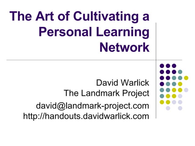 Personal Learning Networks | PPT