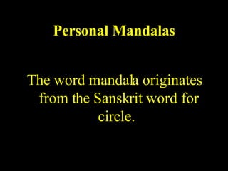Personal Mandalas | PPT