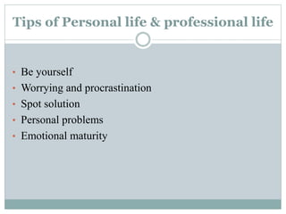 Personal professional life balance ppt(1) | PPTX