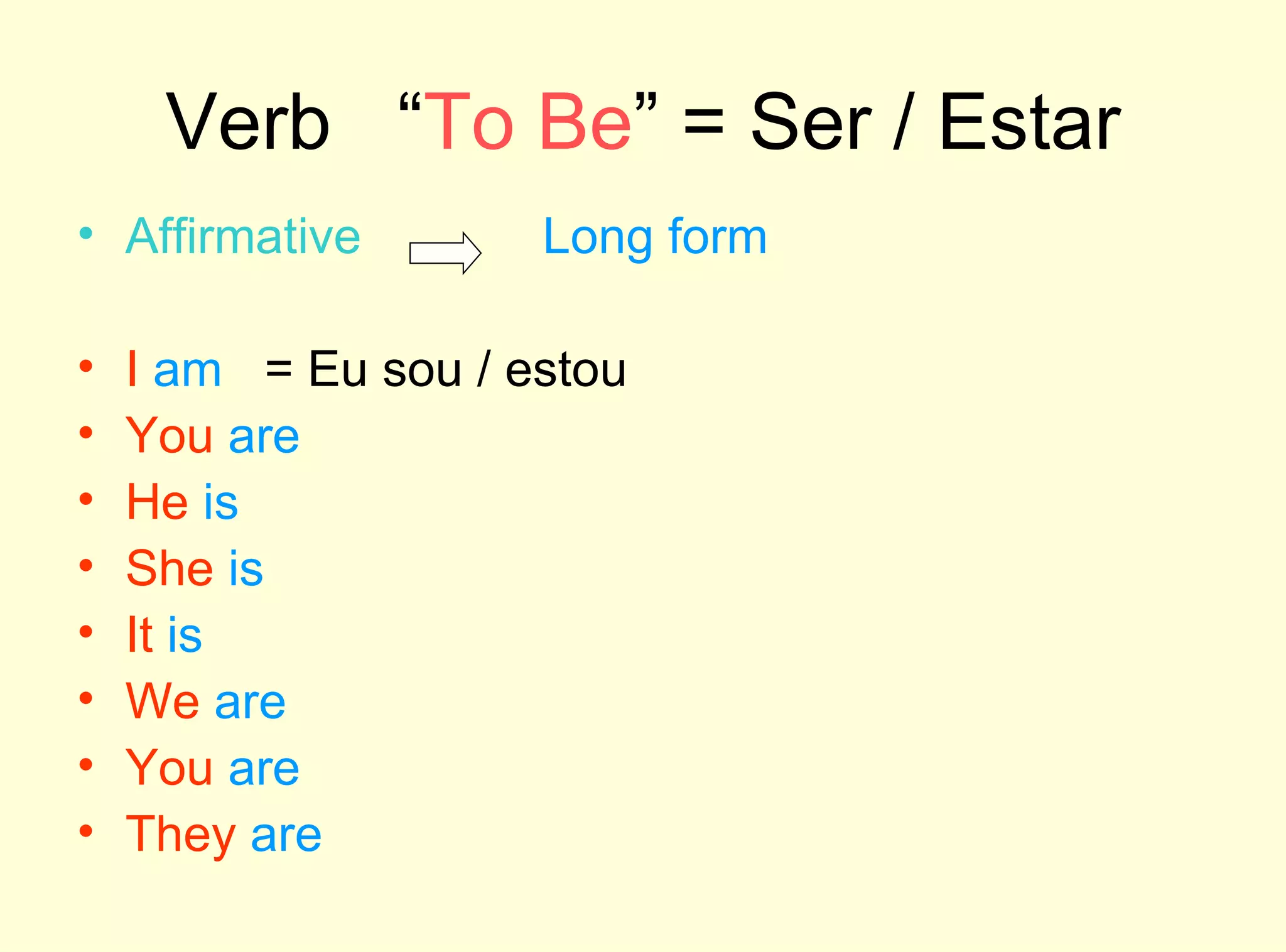 Personal Pronouns Verb To Be | PPT