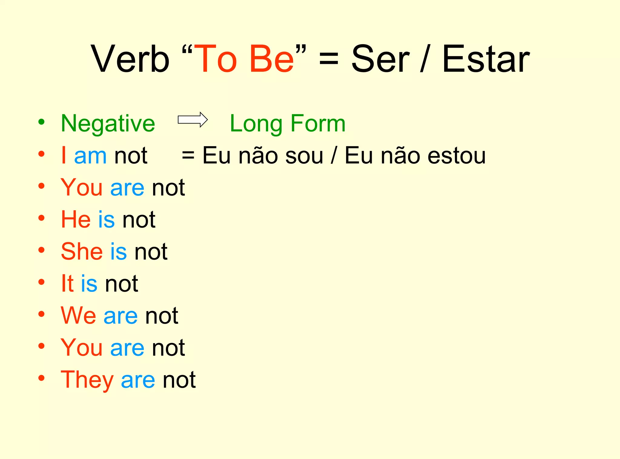 Personal Pronouns Verb To Be | PPT