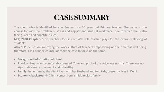 case study - Psychology | PDF | Mental Health | Diseases and Conditions
