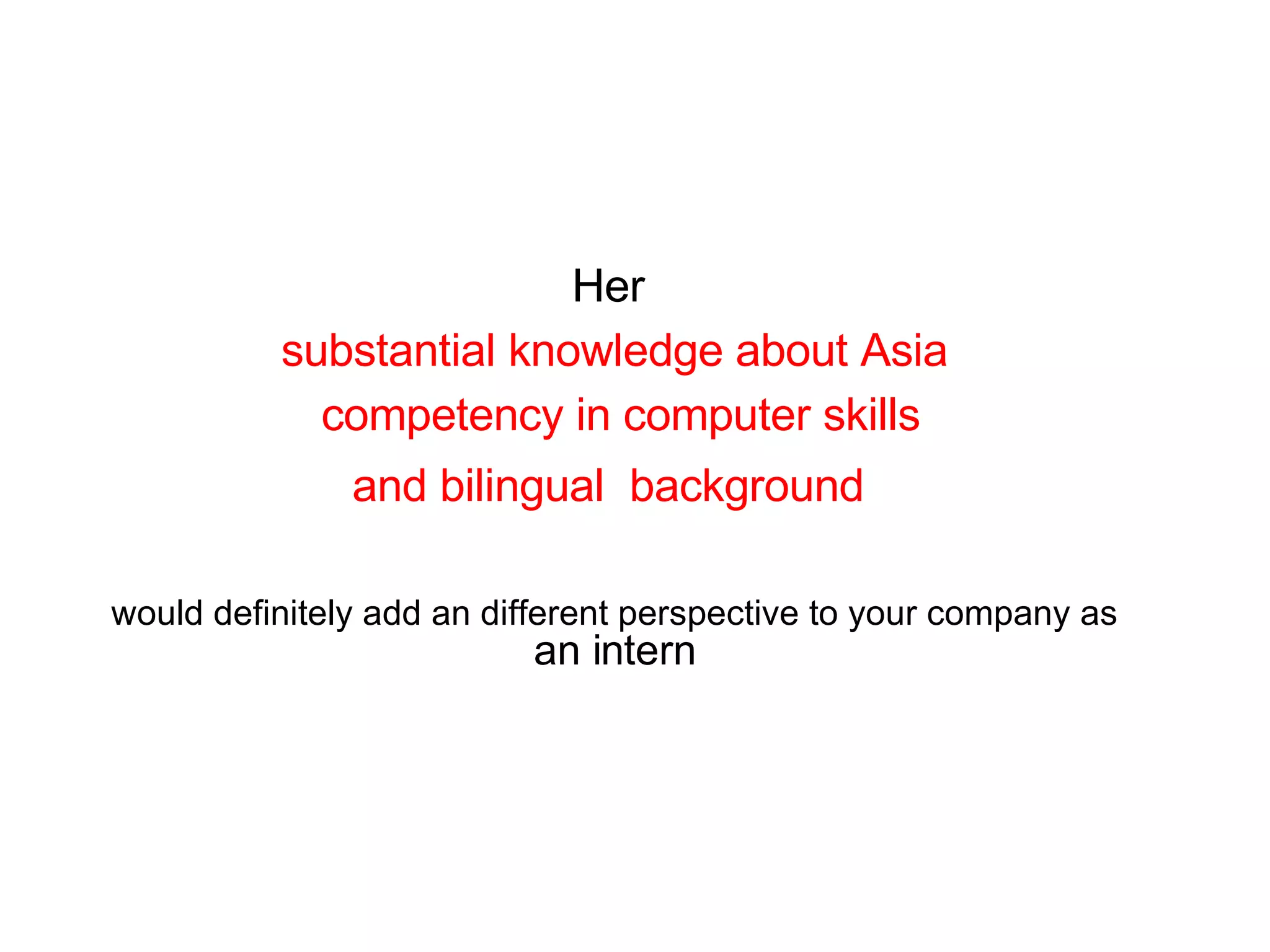 Personal Statement Of Jia Liu-Updated PPT Resume | PPT