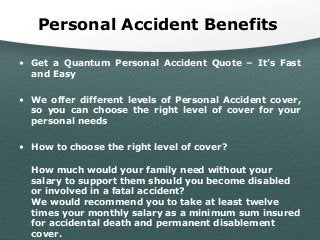 Personal Accident Insurance | Quantum Insurance | Mauritius