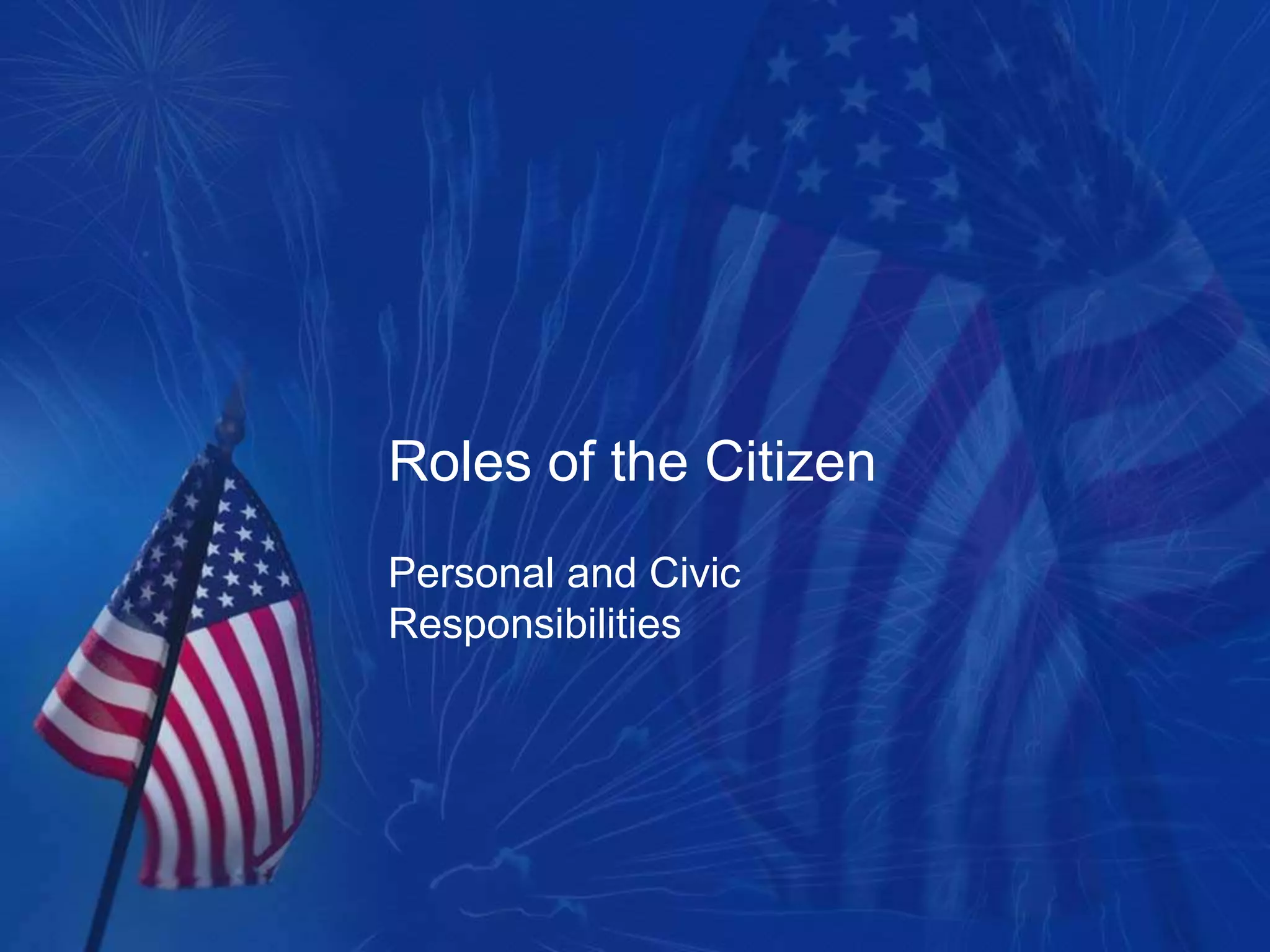 Personal and civic responsibilities | PPTX