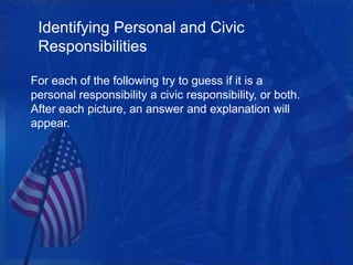 Personal and civic responsibilities | PPTX
