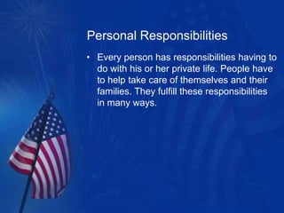 Personal and civic responsibilities | PPTX
