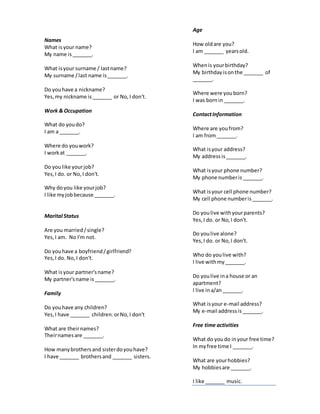 interaction and presentations | DOCX