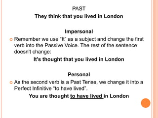 Personal and impersonal passive | PPTX