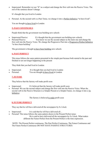 Personal and impersonal passive (theory) | DOCX