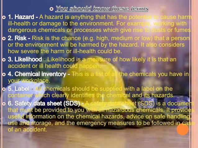 Personal and process safety | PPTX | Chemistry | Science