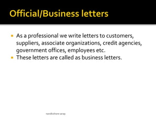 Personal and professional correspondence | PPTX