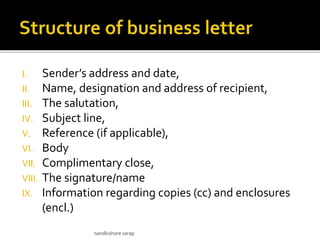 Personal and professional correspondence | PPTX