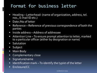 Personal and professional correspondence pract | PPTX