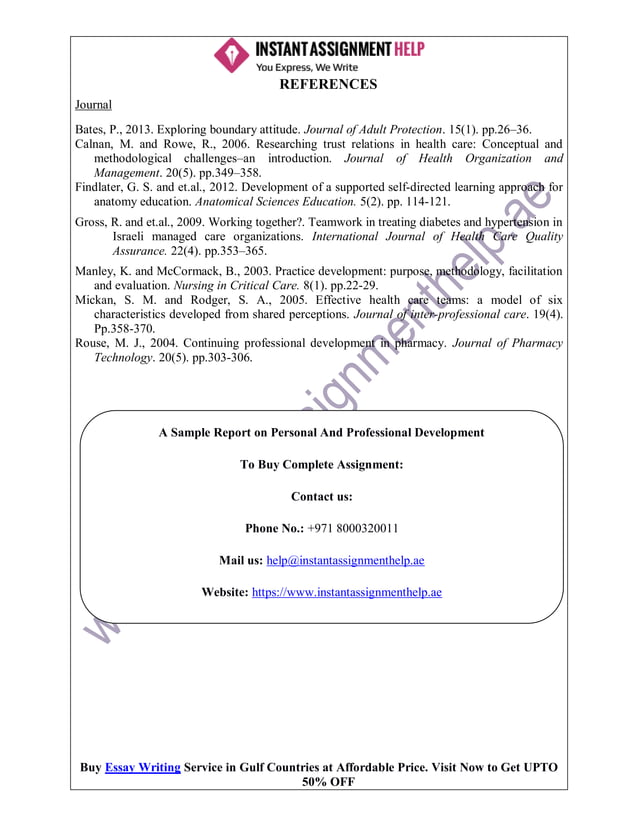 Personal and professional development | PDF