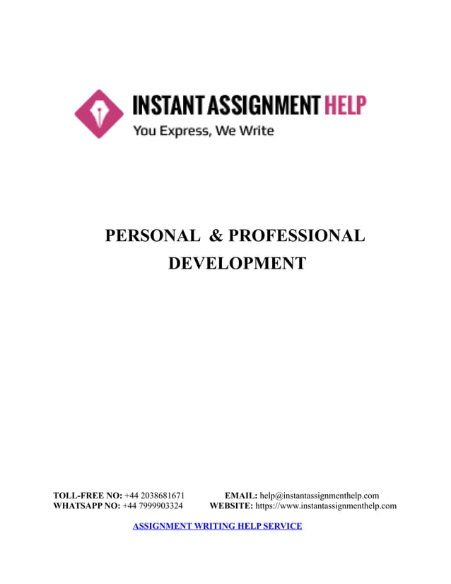Personal and Professional Development Sample Assignment | PDF | Educational Assessment | Education