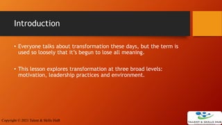 Personal and Professional Transformation | PPT