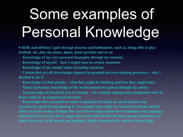 Personal and shared knowledge | PPT