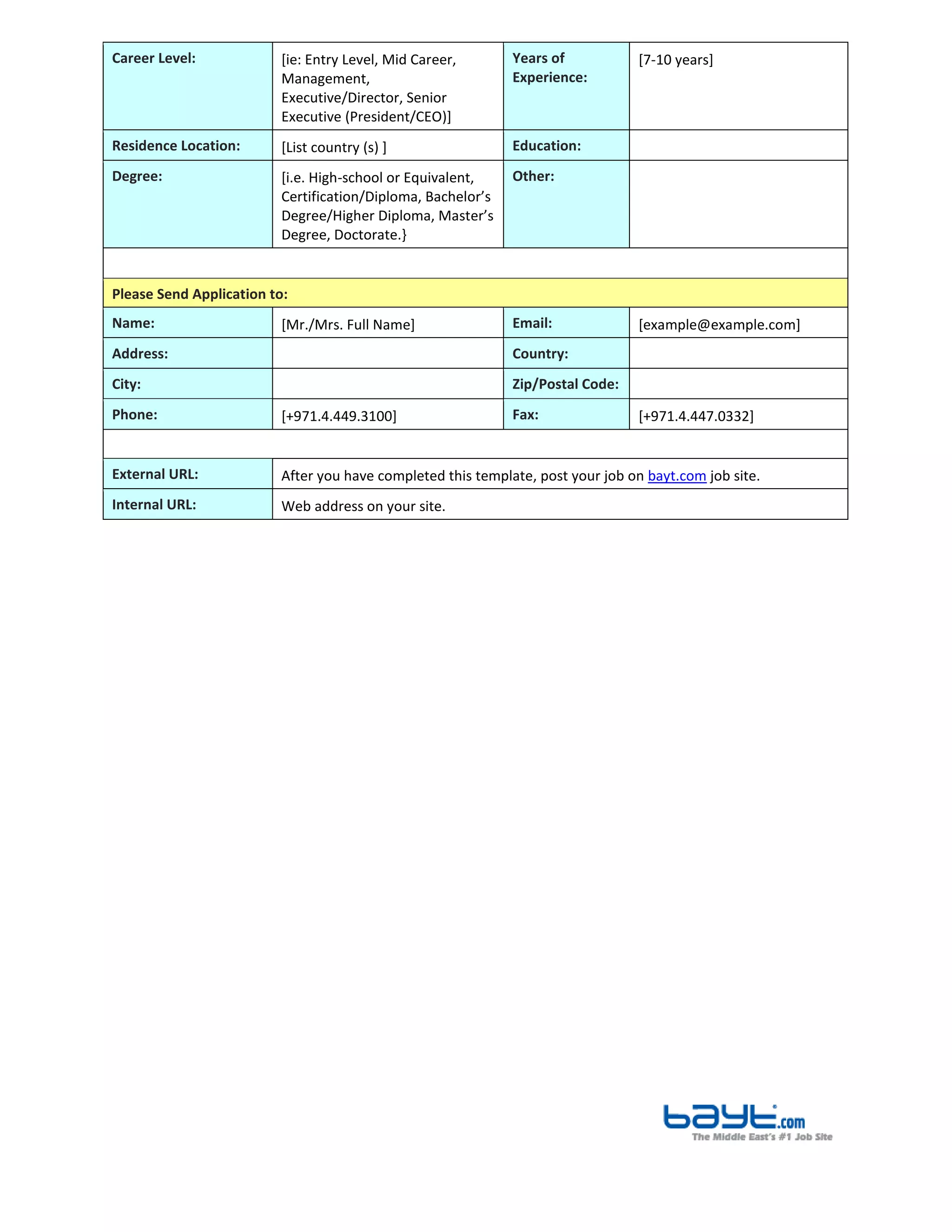 Personal Assistant Job Description Template by Bayt.com