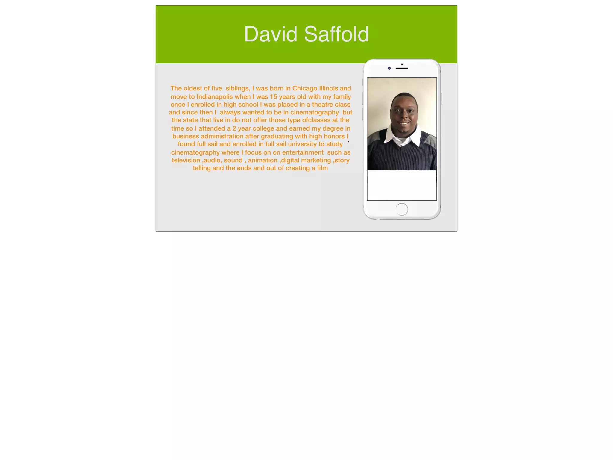 David Saffold personal brand | PPT