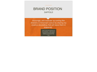 David Saffold personal brand | PPT
