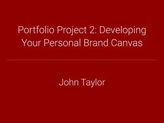 Personal brand canvas | PDF