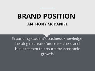 Personal brand Exploration Anthony Mcdaniel | PDF