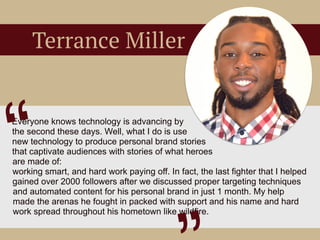 Personal brand canvas TerranceMiller | PPT