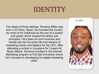 Personal brand canvas TerranceMiller | PPT