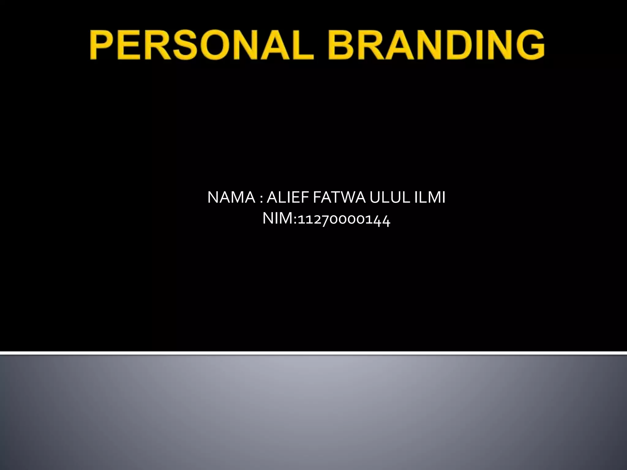 Personal branding | PPTX