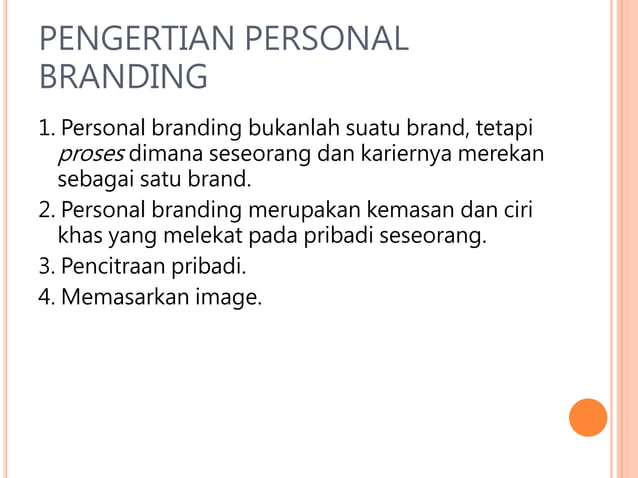 Personal branding | PPTX