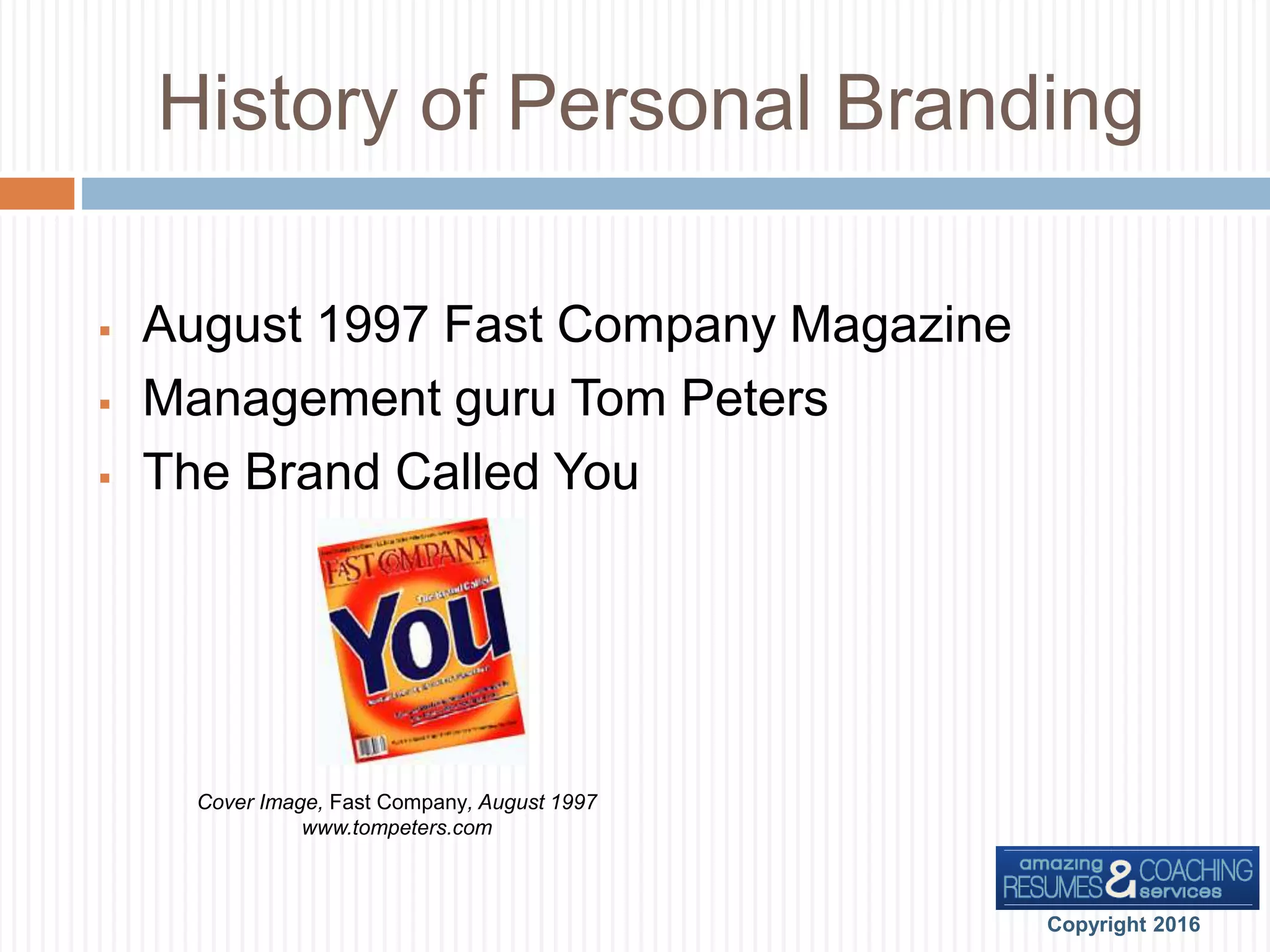 Personal Branding: Identifying & Communicating Your Value | PPTX