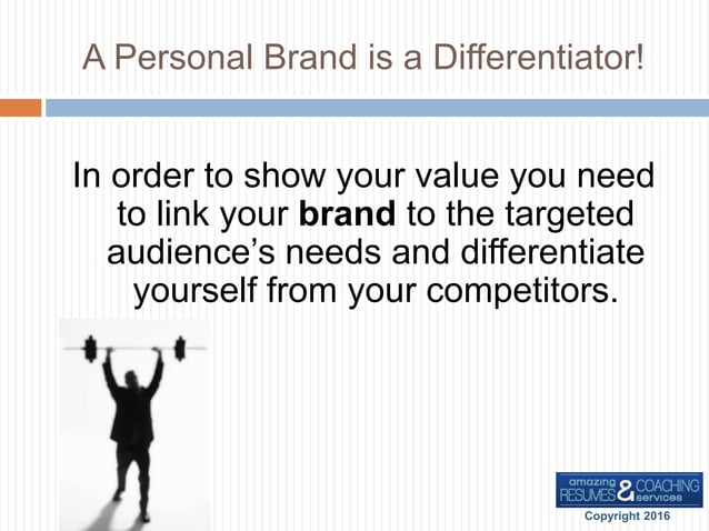 Personal Branding: Identifying & Communicating Your Value | PPTX