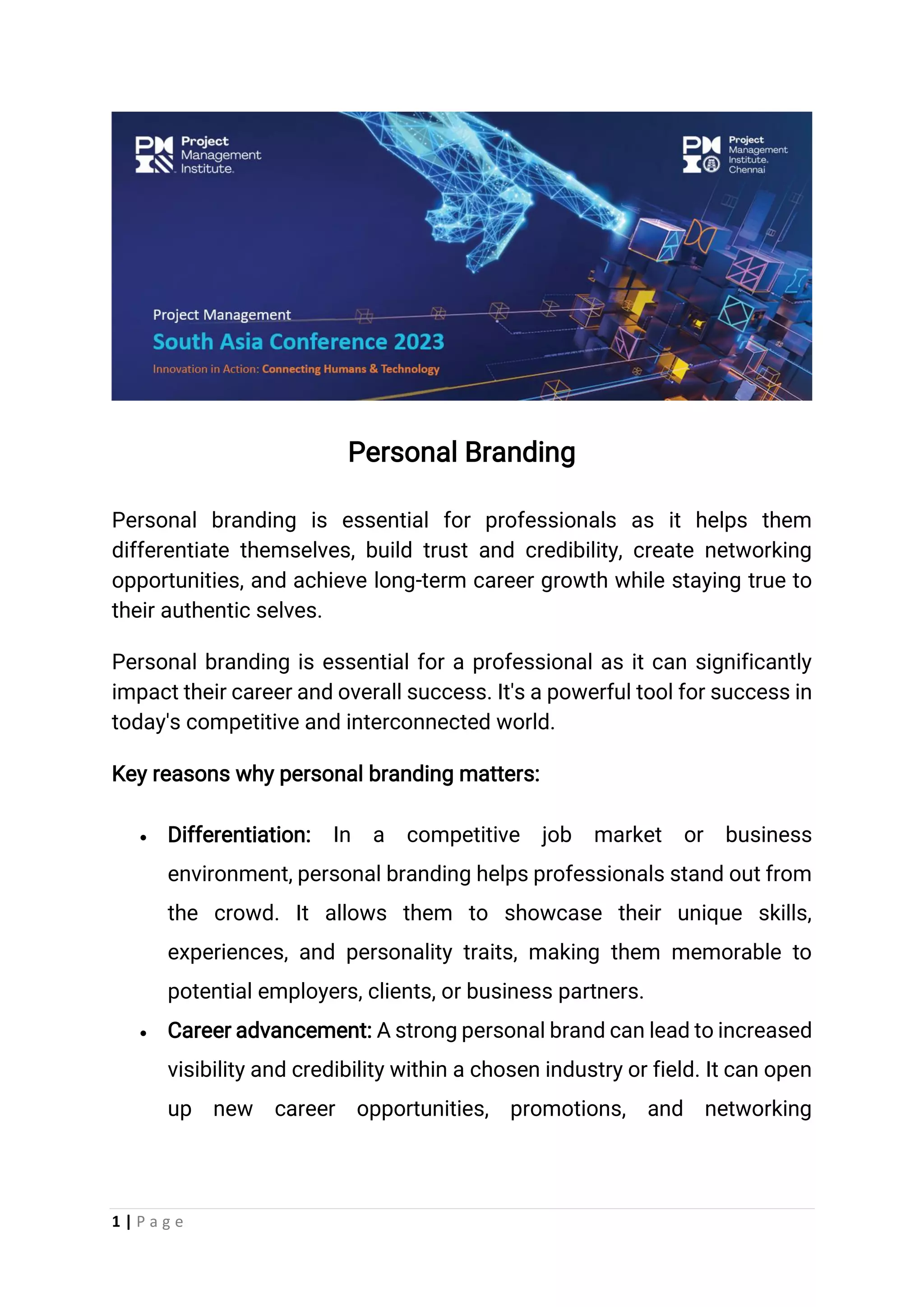 Personal Branding | PDF