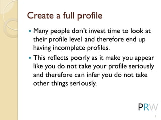 Personal Branding on LinkedIn | PDF